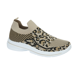 Appletini Leopard Print Runners – Ladies Lightweight Slip-On Trainers