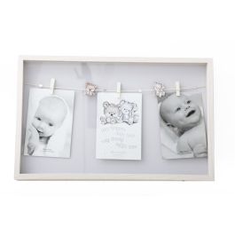 Triple Natural Peg Photo Frame
