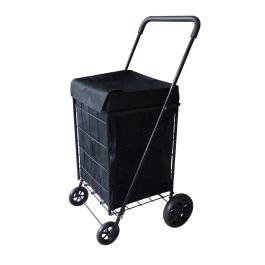 4 Wheel Shopping Cart - Effortless Transport for Groceries, Laundry ...