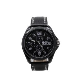 Crosshatch Watch Black & White Stitch