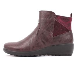 Gilly Women's Comfort Walk Boots in Wine | Stylish Ankle Boots with ...