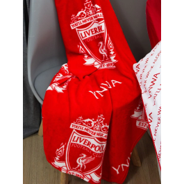 Liverpool FC Fleece Blanket – Soft, Cozy Blanket with Team Crest