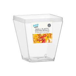 Small Dip Bowls – 6 Pack | Clear Plastic Sauce Bowls | Guineys