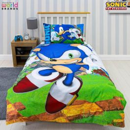 Sonic Moves Single Duvet Cover Set - Race into Dreamland with the ...