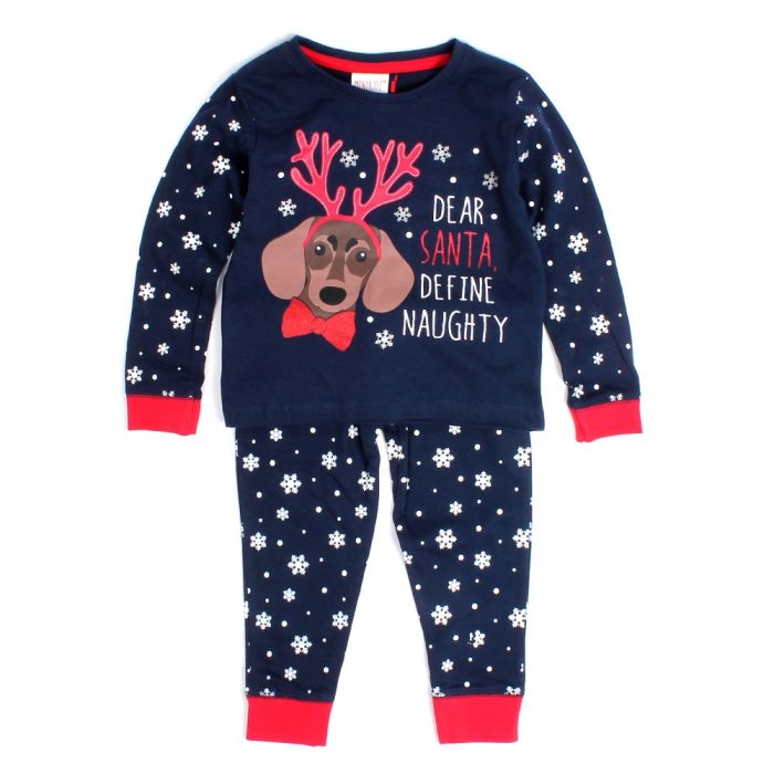 Define Naughty Navy Kids Christmas Pyjamas | Baby & Nursery | Guineys.ie