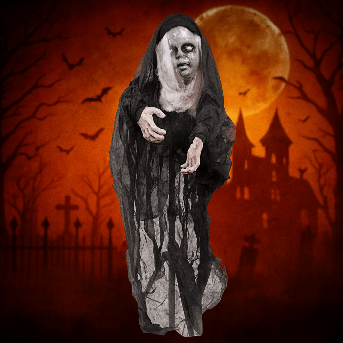 Creepy Hanging Ghost Halloween Decoration – 4ft (1.2m) Spooky Prop ...